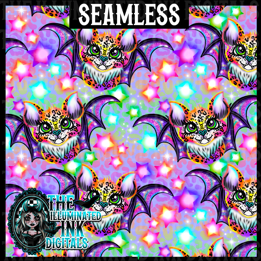 Rainbow Baby Bat – The Illuminated Ink Digitals